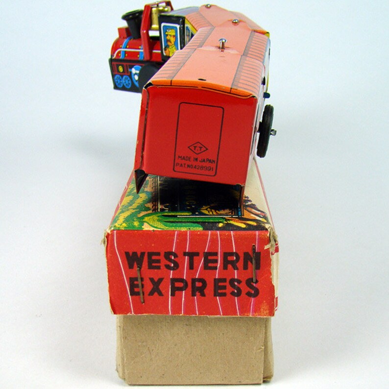 Western Express Train Tin Wind-up Toy 1950's Mint in Box - Etsy