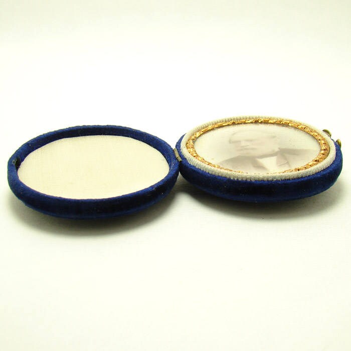Miniature Portrait on Milk Glass With Velvet Frame - 1860's - Etsy