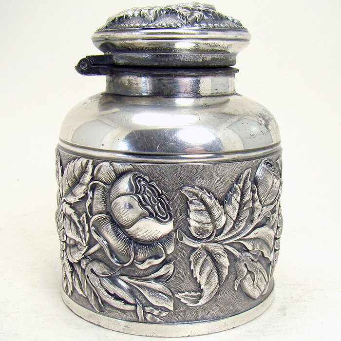 Signed Silver Plated Derby Inkwell and Tray - 1890's - Etsy