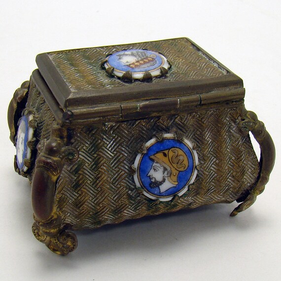 Bronze/Brass Trinket Box - 1870's - Gem