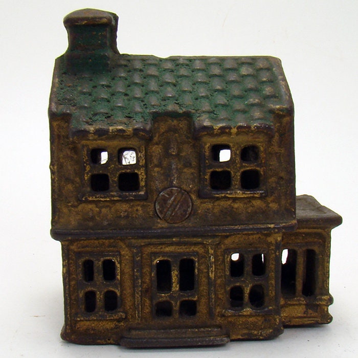 Cast Iron Two-story House Bank - 1880's - Etsy