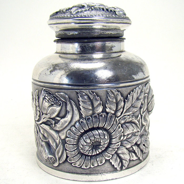 Signed Silver Plated Derby Inkwell and Tray - 1890's - Etsy