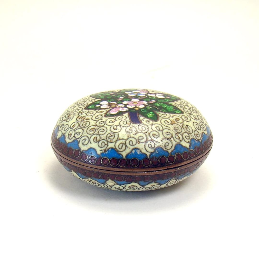 Cloisonne Ginbari Pill Box - 1910 - Etsy