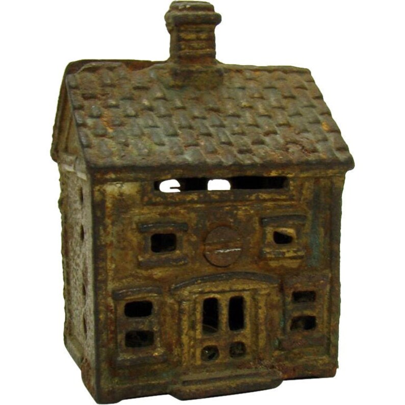 Cast Iron Colonial Home Still Bank - 1880's - Etsy