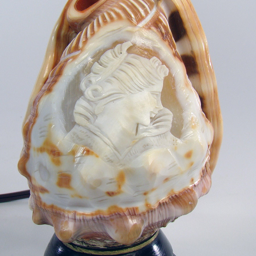 Carved Cameo Shell Accent Lamp 1920's 100% Original - Etsy