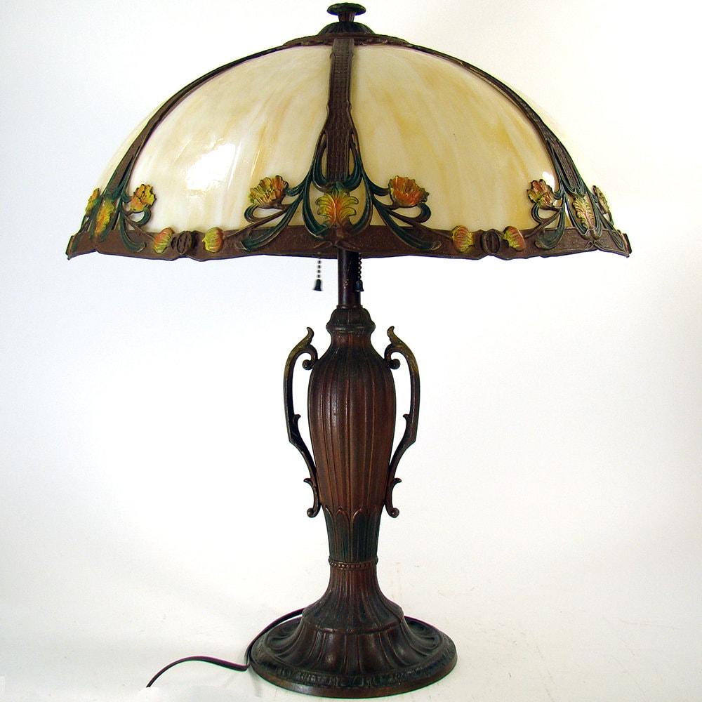 Signed Ranaud 6-panel Table Lamp - Etsy