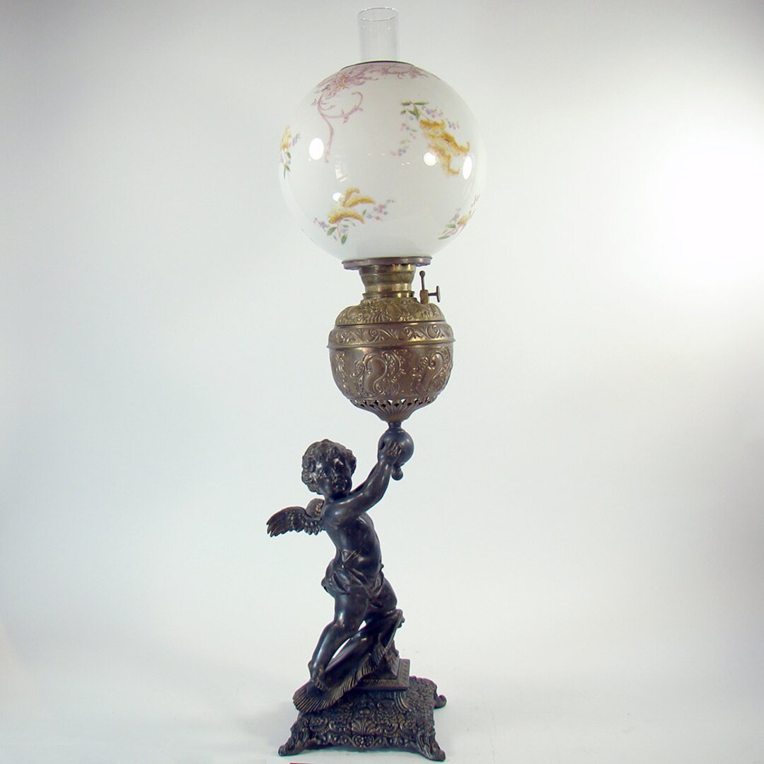 Banquet Lamp With Cupid - 1880's - Etsy