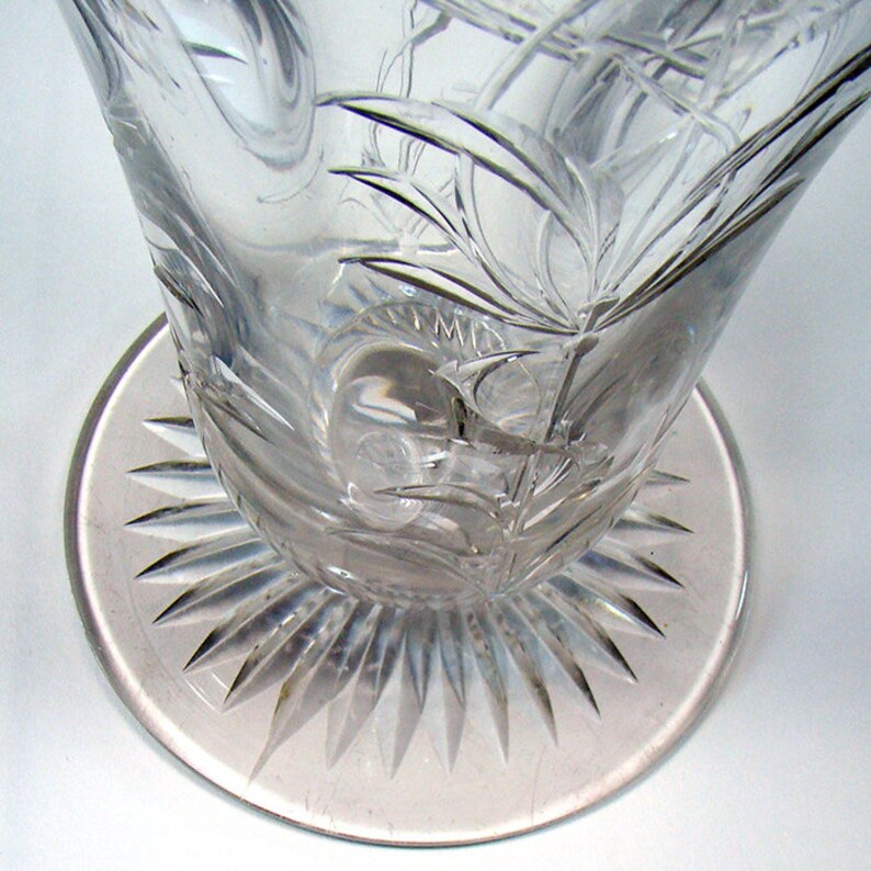 Large Signed Webb Cut Glass Vase With Blown-out Sunflowers - Etsy