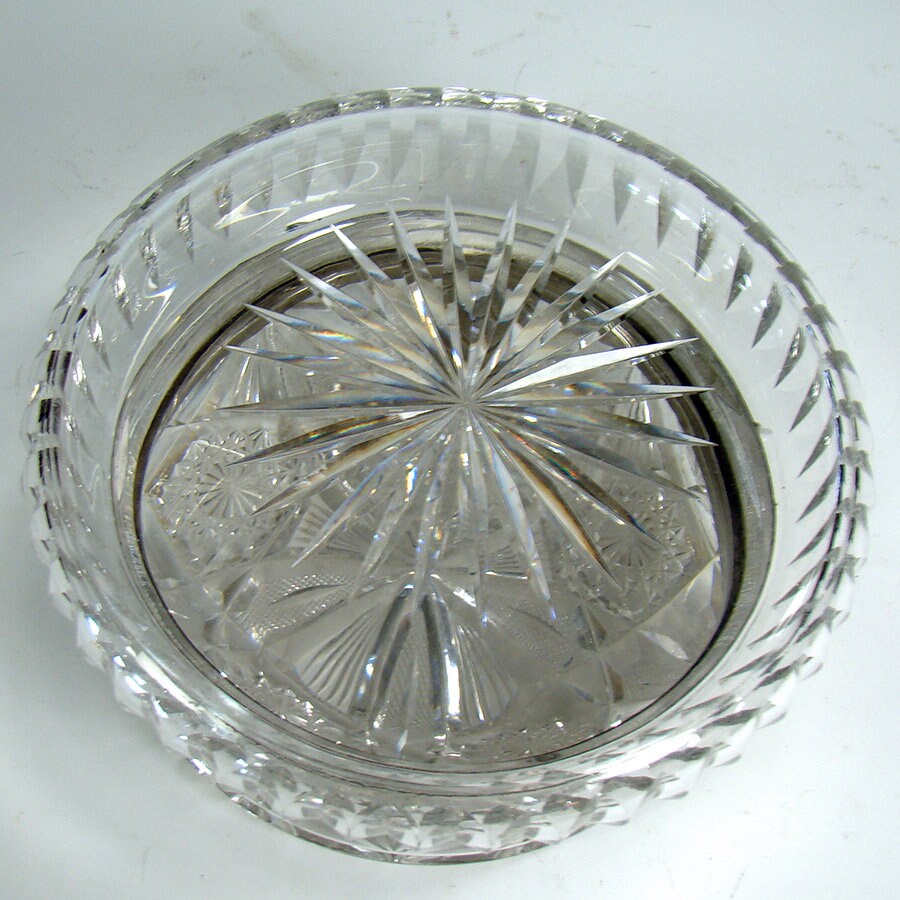 Large Cut Glass Dresser Box - Etsy