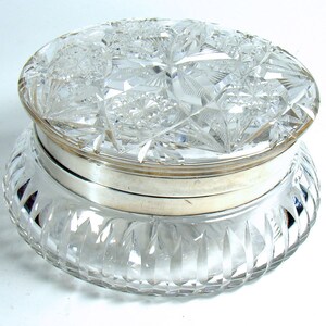 Large Cut Glass Dresser Box - Etsy