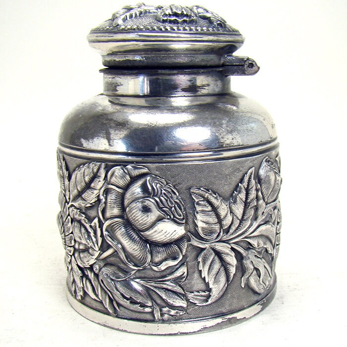 Signed Silver Plated Derby Inkwell and Tray - 1890's - Etsy