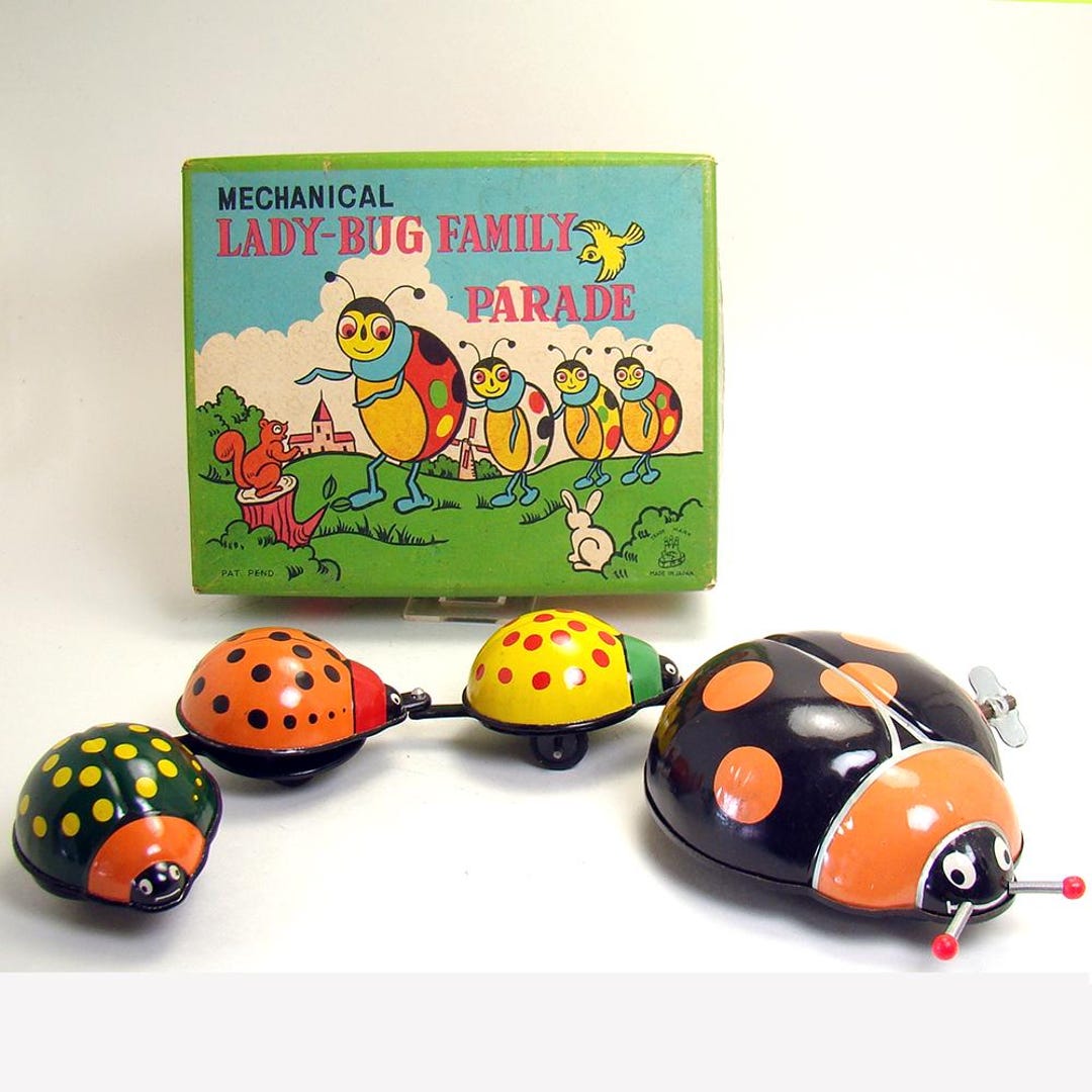 Mechanical Lady Bug Family Parade Tin Wind-up Toy in Box - Etsy