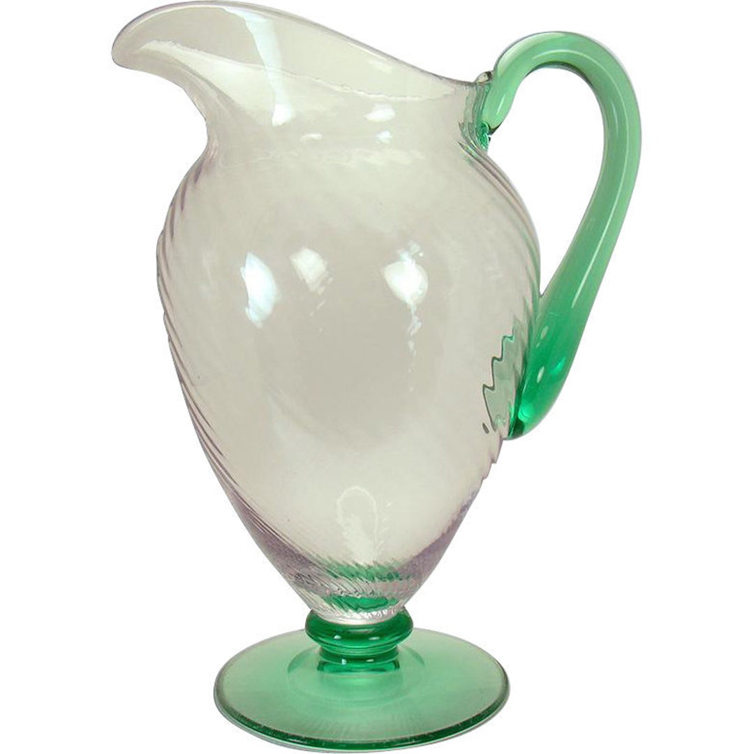 Steuben Spiral-ribbed Pomona Glass Water Pitcher - Etsy