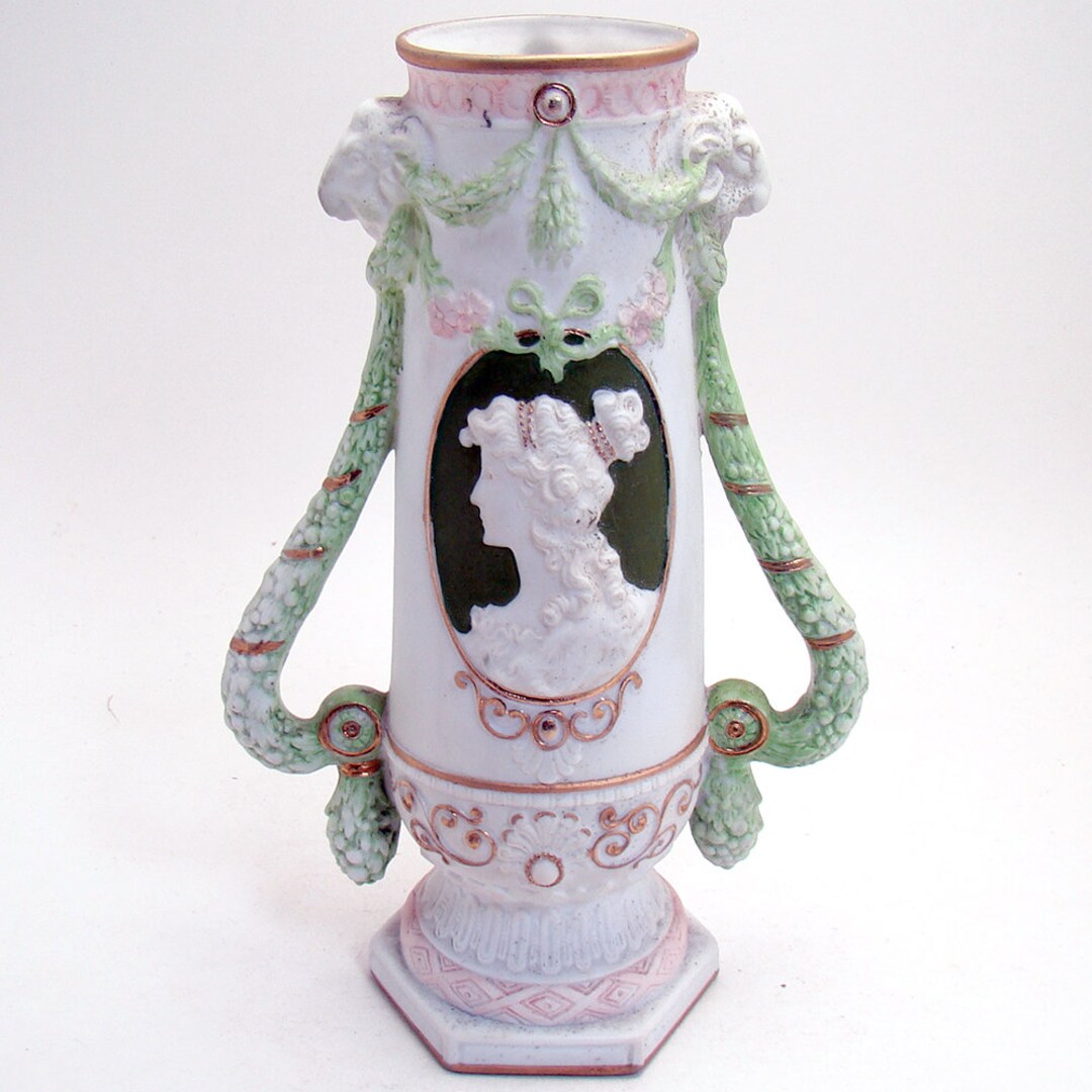 Jasperware Cameo Vase With Goat Heads - Etsy