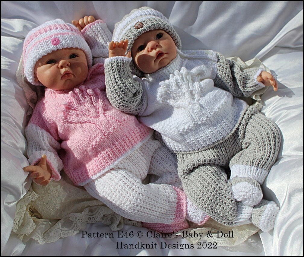 Knitting Pattern to Make Tree of Life Outfits for Preemie-3m+ Baby/16 ...