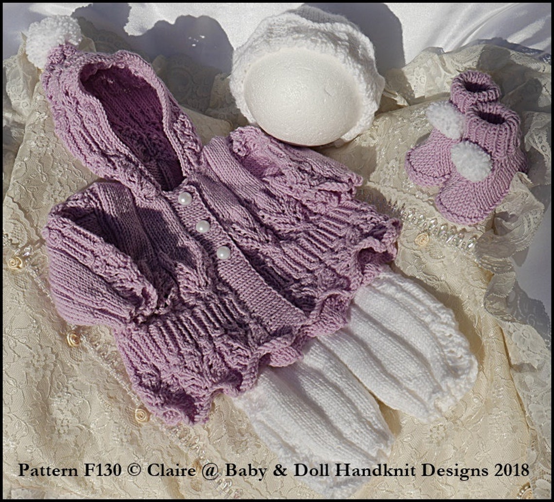 Hooded Lacy Pram Set 16-22 Doll/prem-3m Baby - Etsy