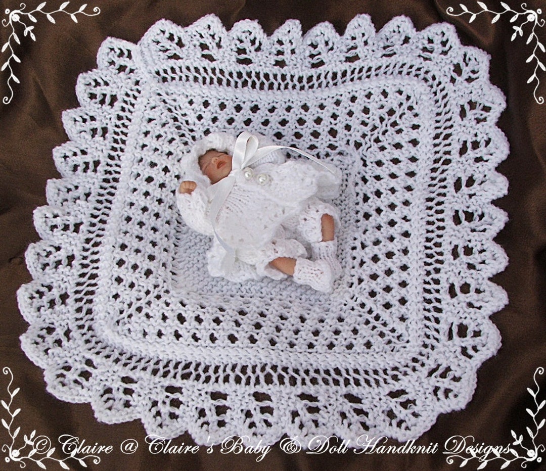 Knitting Pattern ‘welcome Home’ Shawl & Matinee Set 4-8” Dolls - Etsy