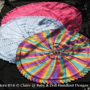 Knitting Pattern Circular Blanket in Three Sizes: Knitted on Straight ...