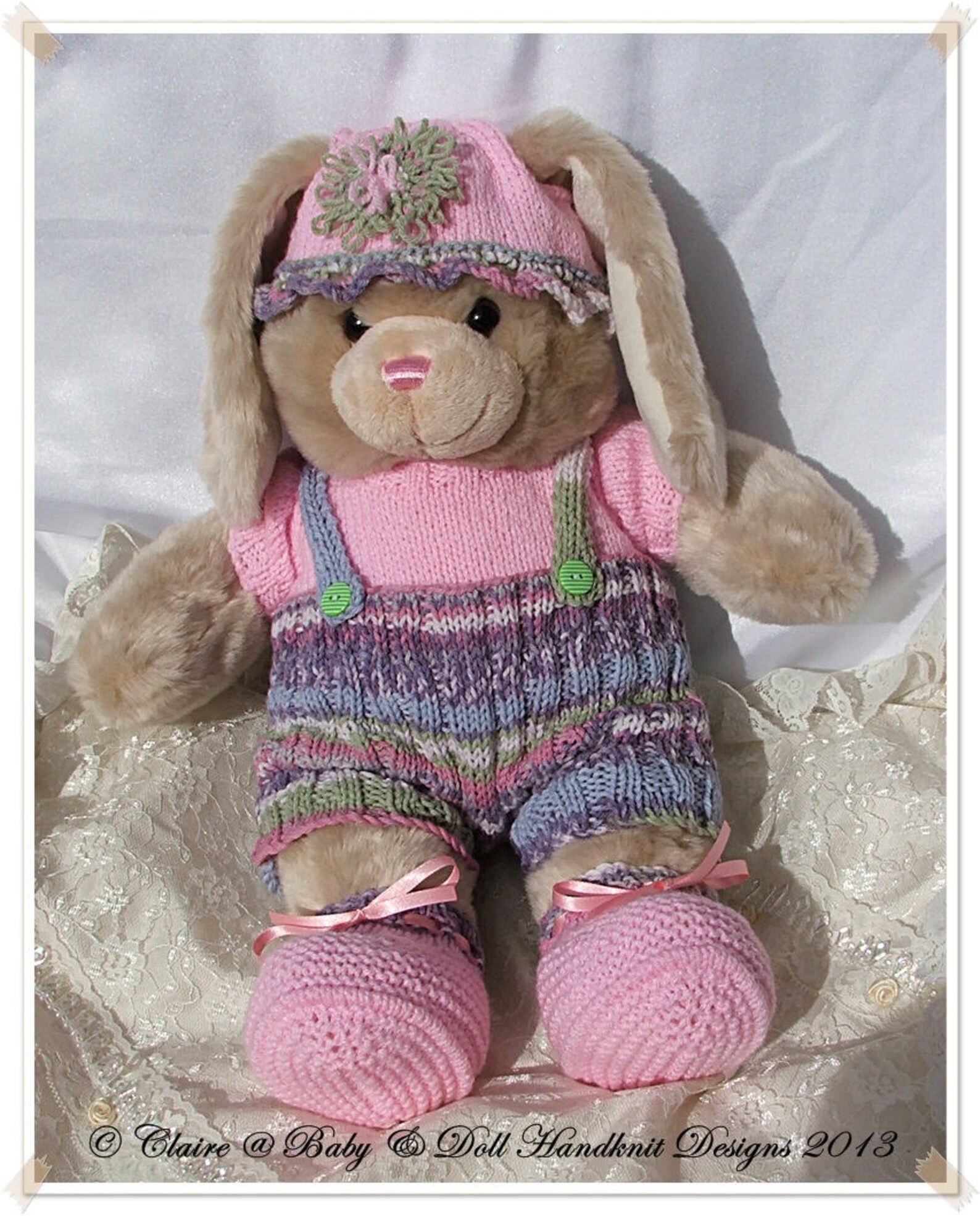 Knitting Pattern Buttoned Shorts & T-shirt Set for 16” Teddy or Bunny ...