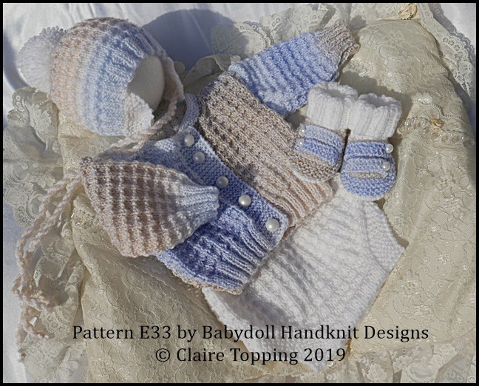 Knitting Pattern Jacket & Nappy Cover Set 16-22 Inch Dolls/newborn/0-3m ...