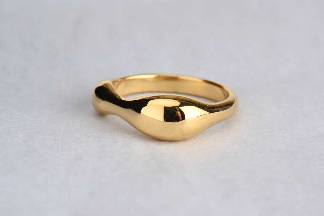 Gold Irregular Shape Ring, Chunky Ring, Gold Ring, Minimalism Ring ...