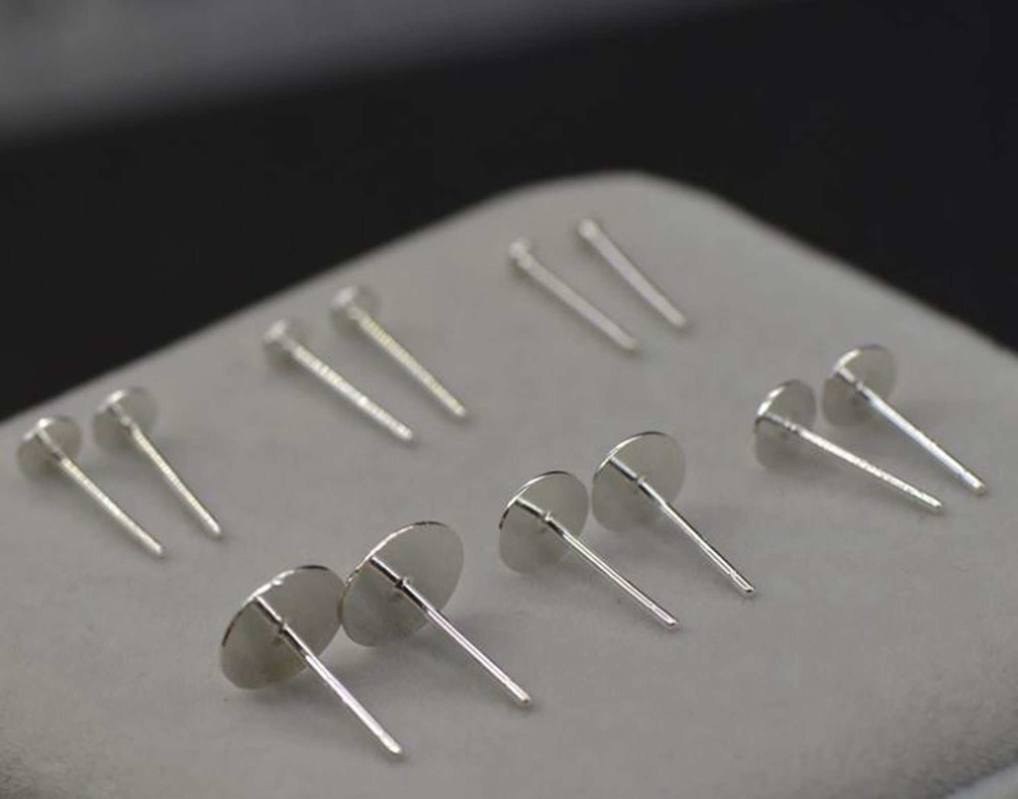 1.5 2 3 4 6 8mm Sterling Silver Stud Small Dot Studs - Etsy