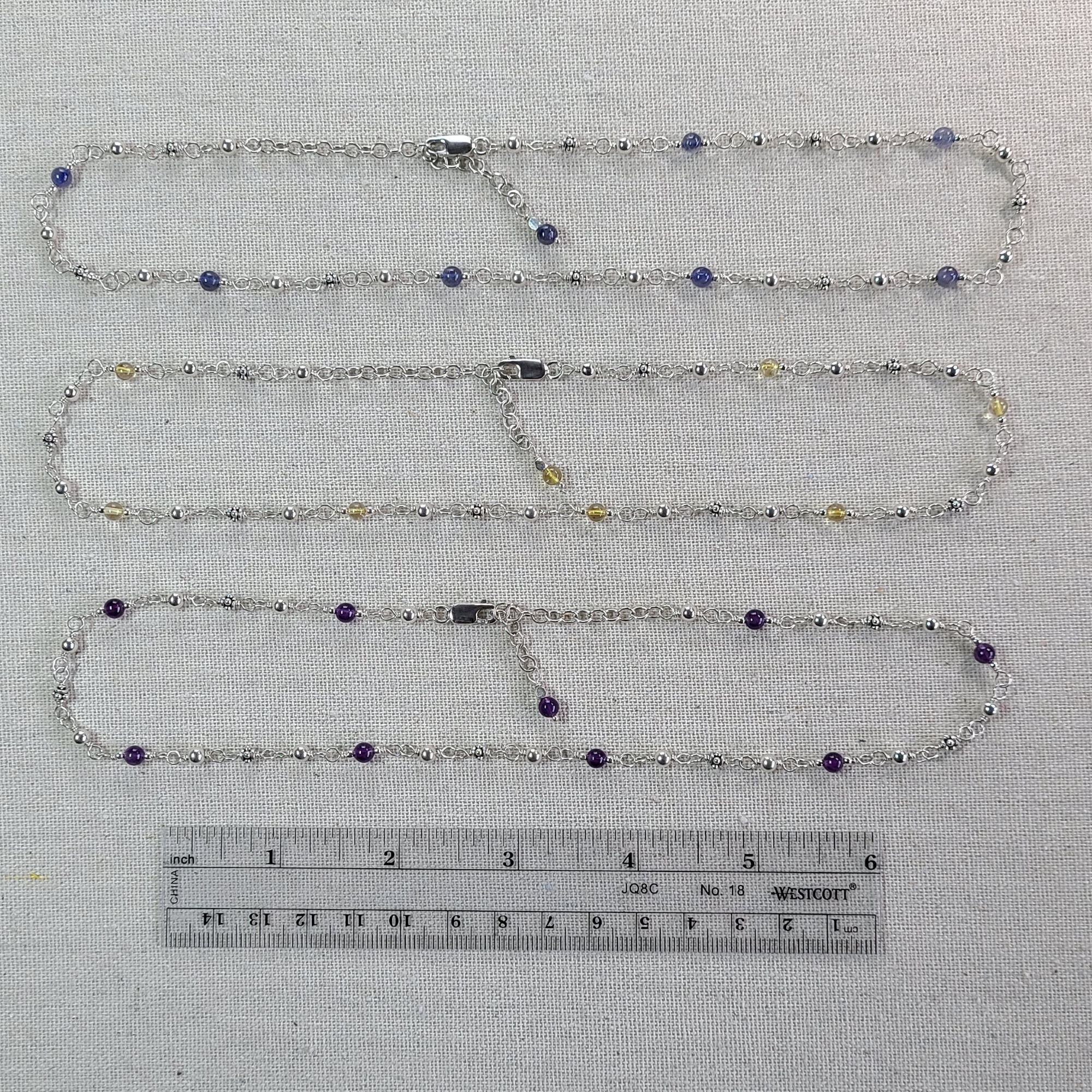 Sterling Silver Hand Wire Wrapped Links With Sterling Beads and ...