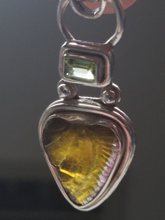 Sterling silver handgrafted in Bali Indonesia, Tourma… - Gem