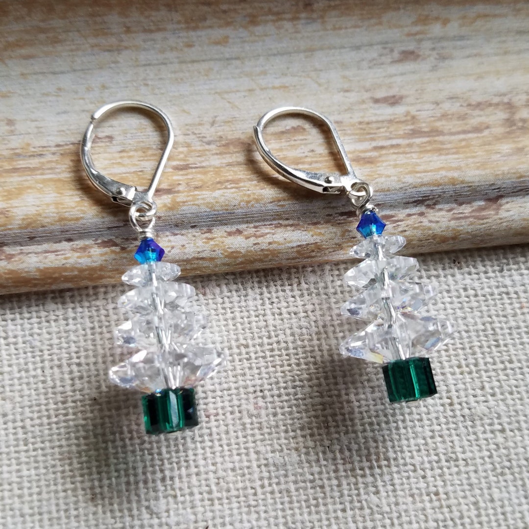 Sterling Silver Swarovski Cristmas Trees - Etsy