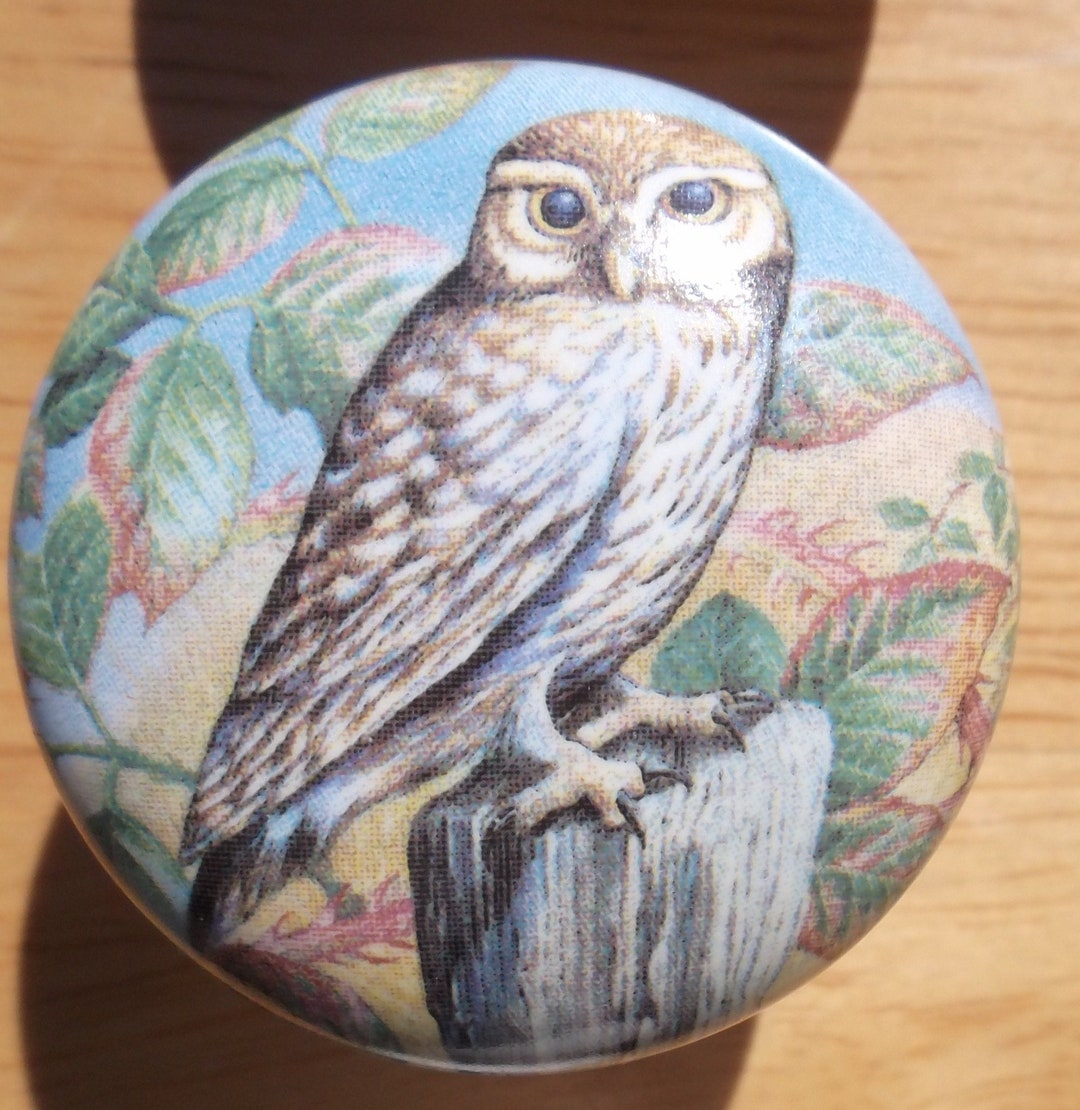 Owl #2 Ceramic Cabinet Knobs Kitchen Hardware Pulls - Etsy