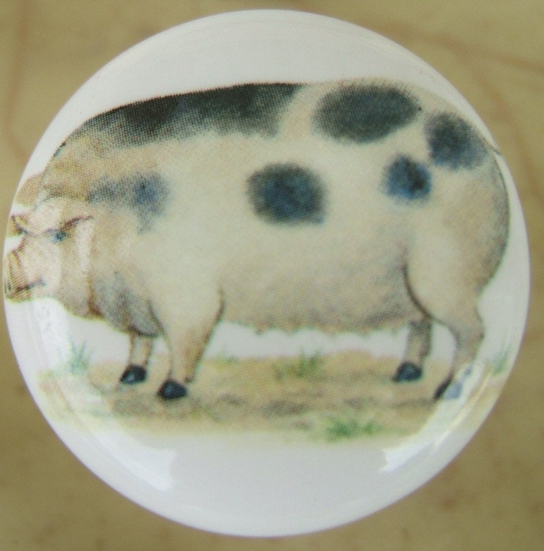 Folksie Pig Farm Ceramic Cabinet Knobs Kitchen Drawer Pulls - Etsy