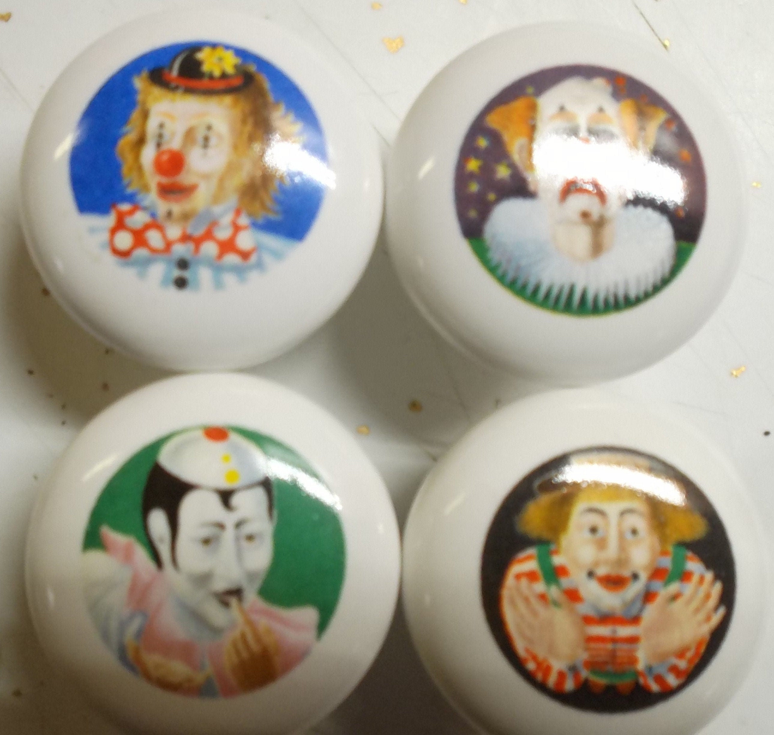 4 Clowns 1 Ceramic Cabinet Knobs Kitchen Door Pulls Door Hardware - Etsy