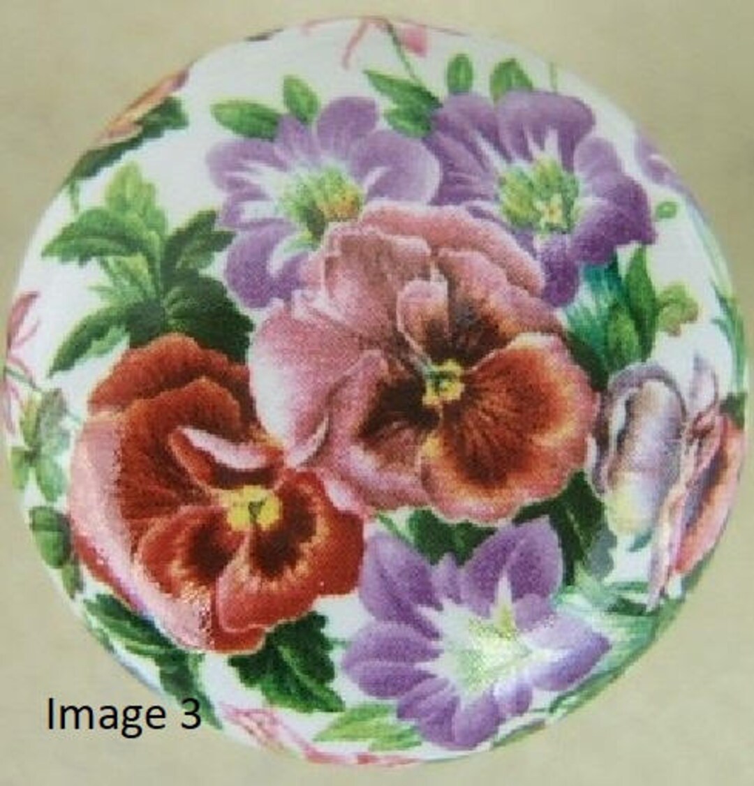 Pansy Pansies Flower Ceramic Cabinet Knobs Kitchen Door Pulls - Etsy ...
