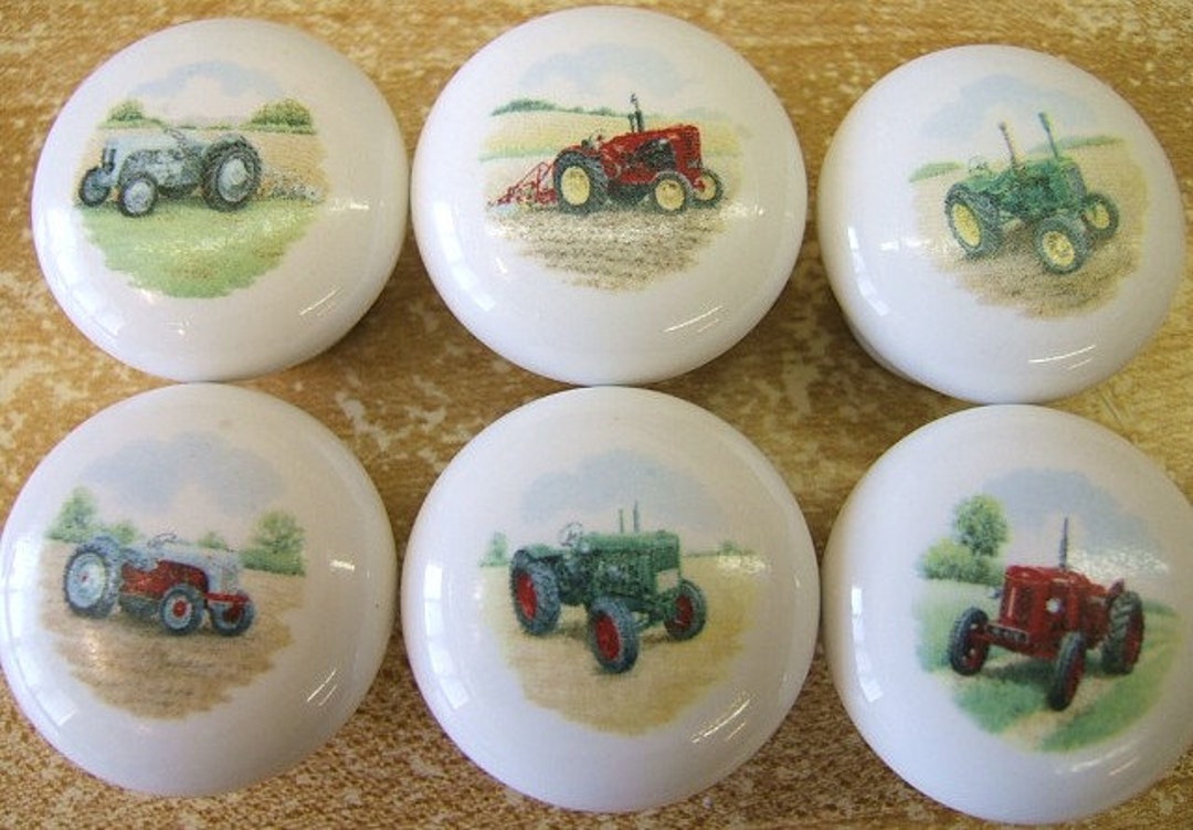 Farm Tractors #2 Ceramic Cabinet Knobs Kitchen Hardware Pulls (6) - Etsy
