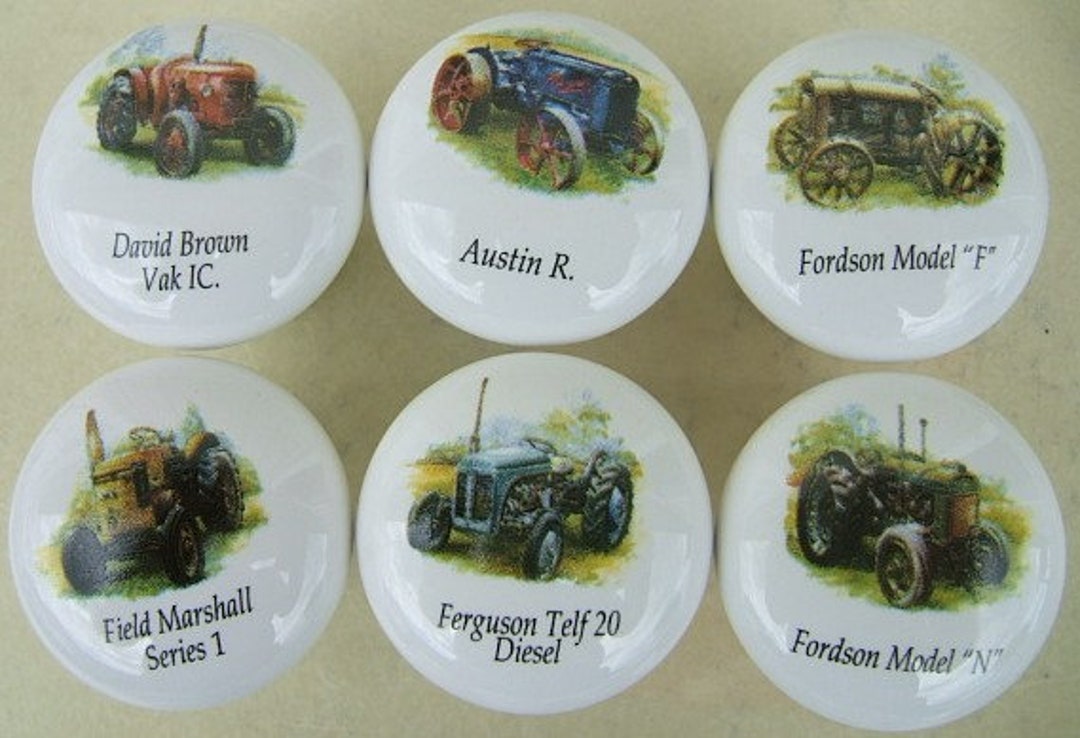 Farm Tractors #4 Ceramic Cabinet Knobs Kitchen Hardware Pulls (6) - Etsy