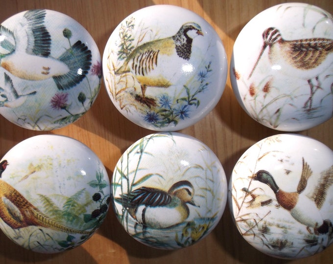 SET OF 8 Flying Duck Knobs Antique Bronze Metal Mallard - Etsy