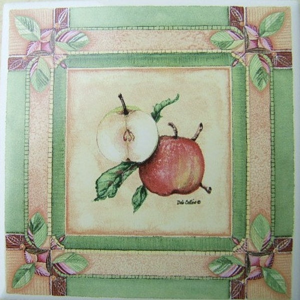 Apple Ceramic Tiles - Etsy