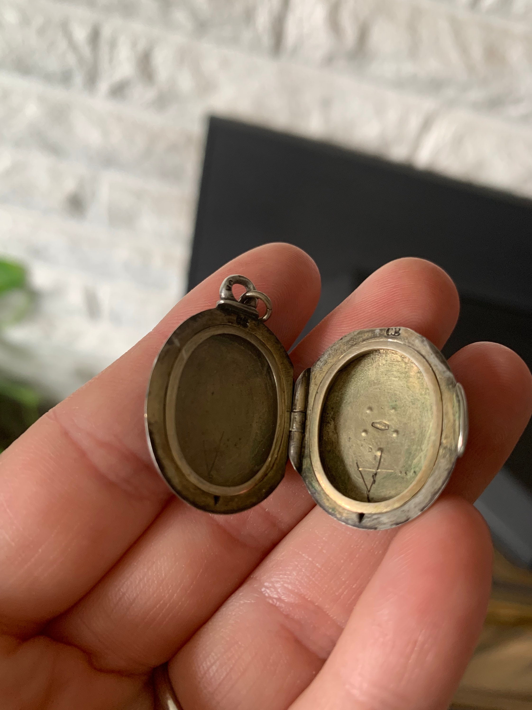 1800s Austro-hungarian Black Enamel Mourning Locket sterling - Etsy