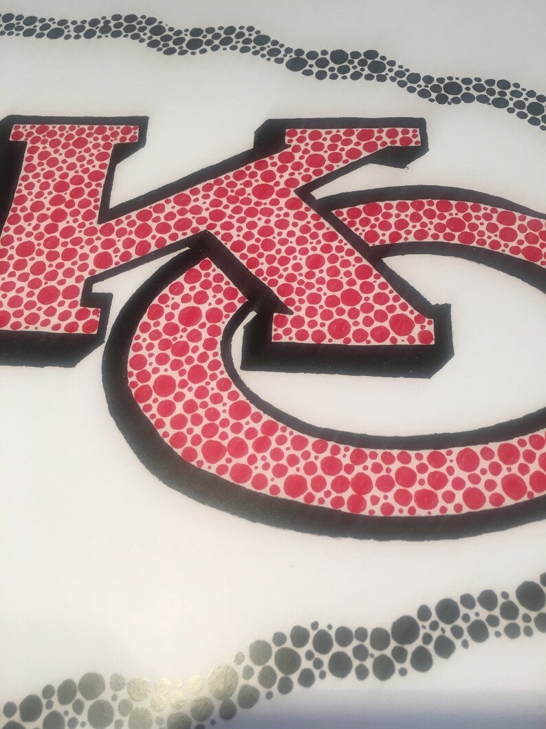 Kansas City Chiefs Logo Dot Art Greeting Cards 4 1/4 Inches X | Etsy