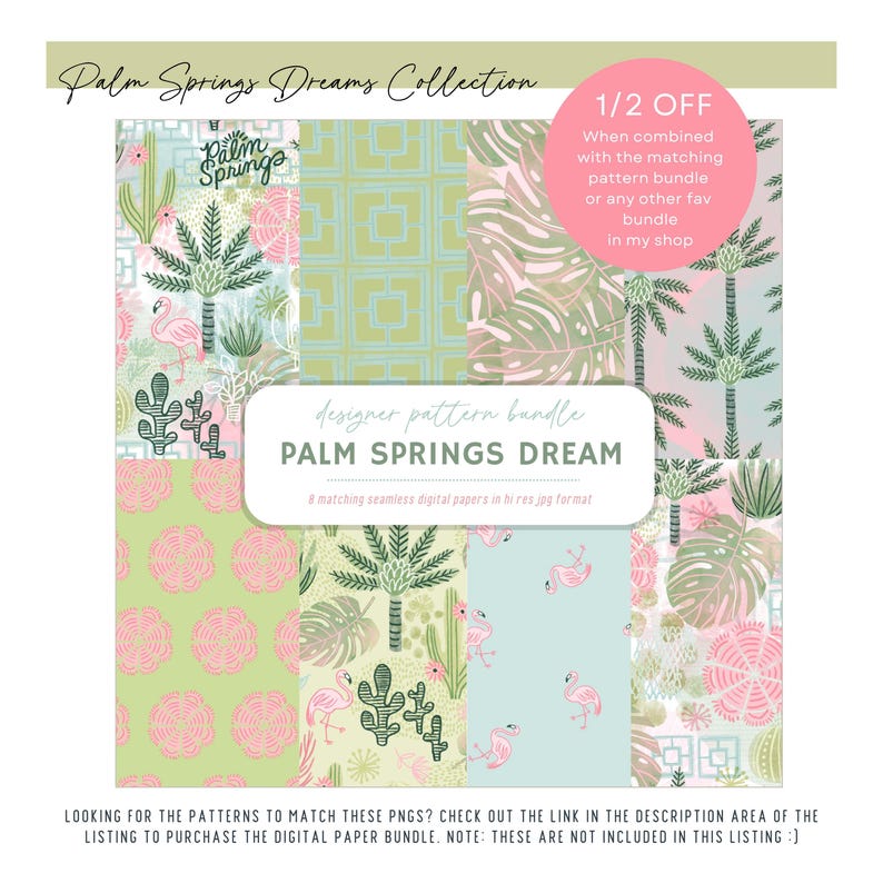 Palm Springs Clipart Bundle: Retro Desert Graphics (PNG) - Etsy