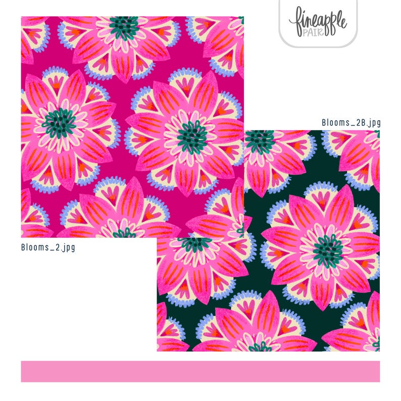 Boho Floral Seamless Patterns: Bold Vintage Prints (digital Download ...