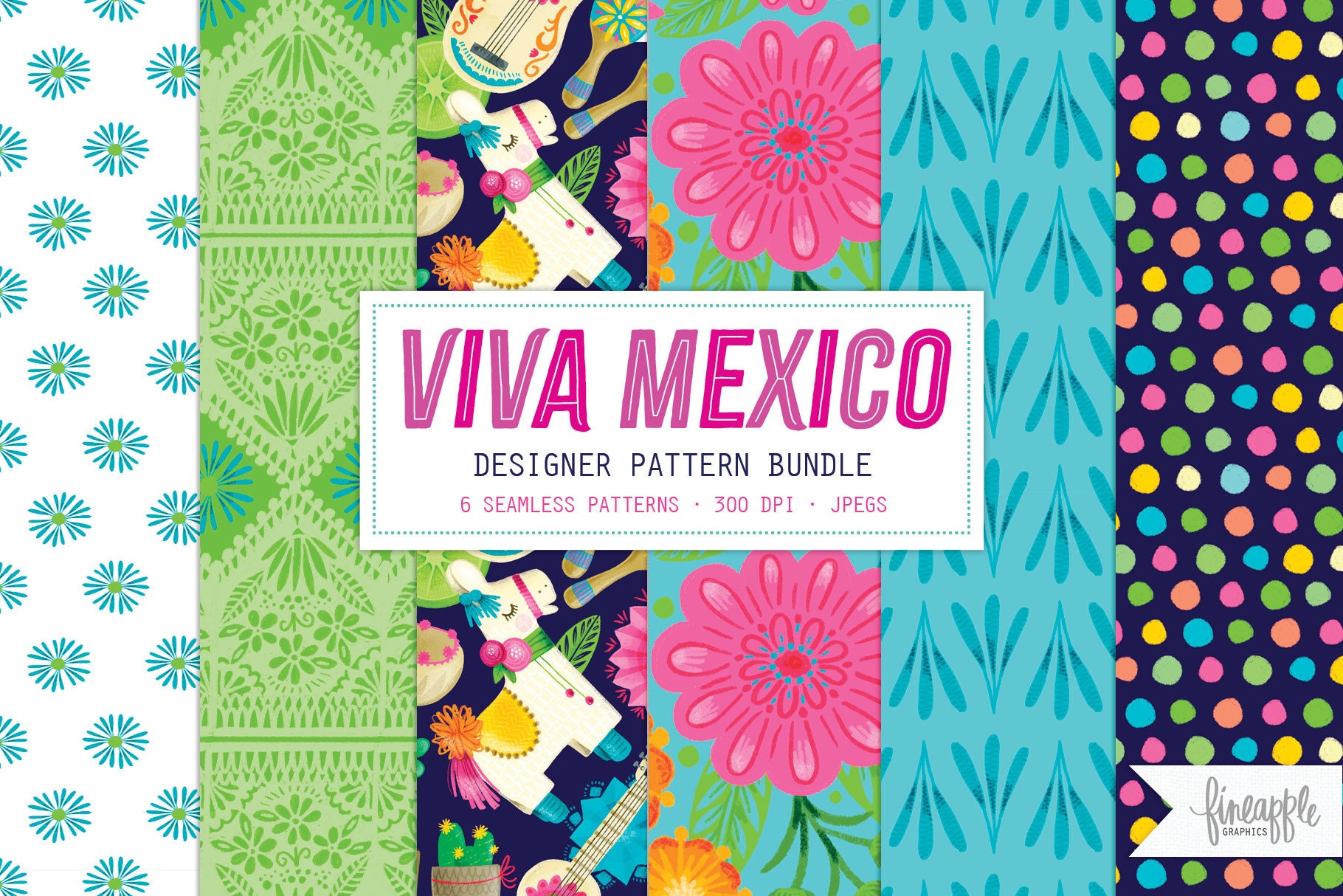 Mexican Digital Paper Mexico Clipart Mexican Fiesta Clipart | Etsy