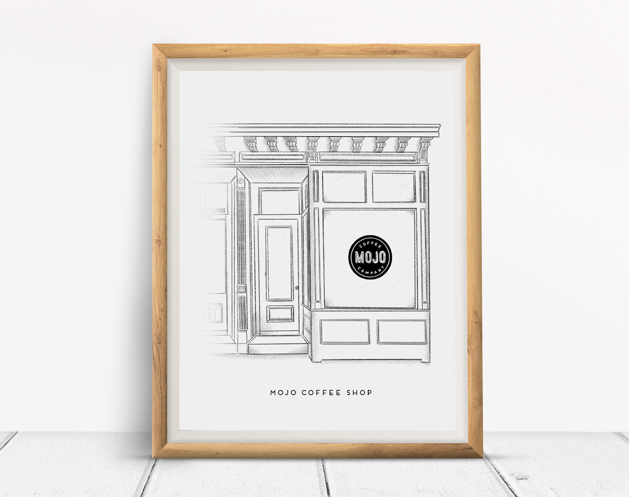 Custom Storefront Illustration Printable Line Art Drawing | Etsy Canada