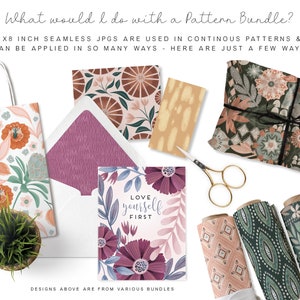 Boho Floral Digital Paper: Terra Cotta Flower Patterns (seamless Jpgs ...