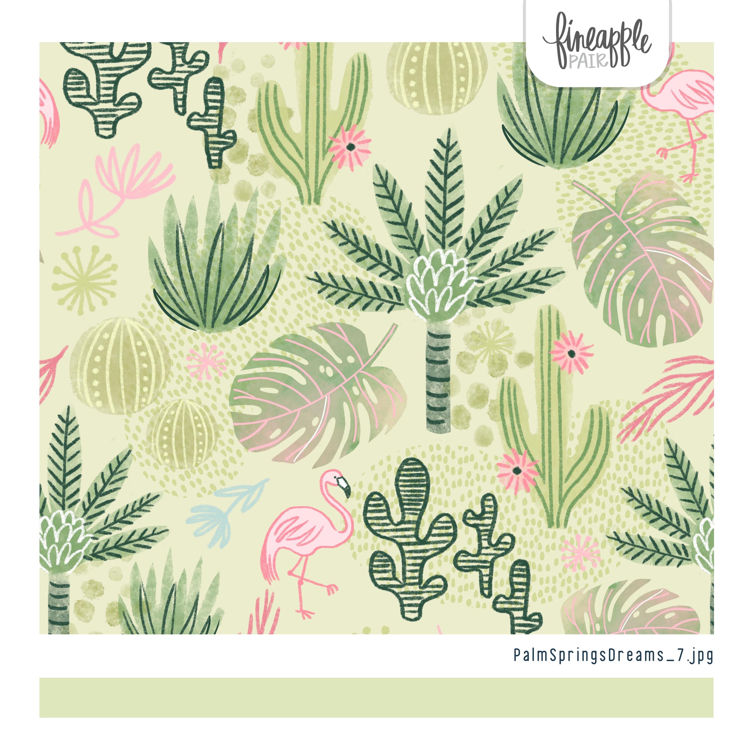 Palm Springs Seamless Pattern Bundle: Boho Floral Prints (digital ...