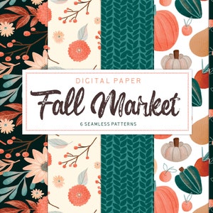 Fall Clipart, Fall Digital Paper, Autumn Clipart, Fall Market Clipart ...