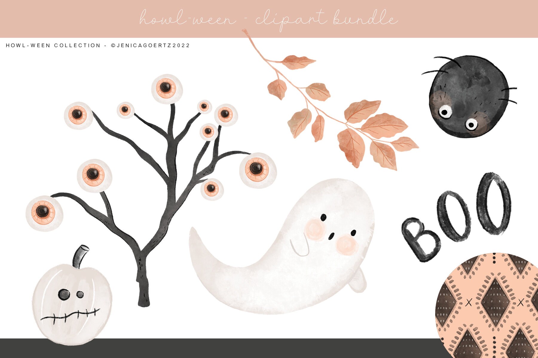 Cute Halloween Clipart Halloween Ghost Clipart Halloween - Etsy