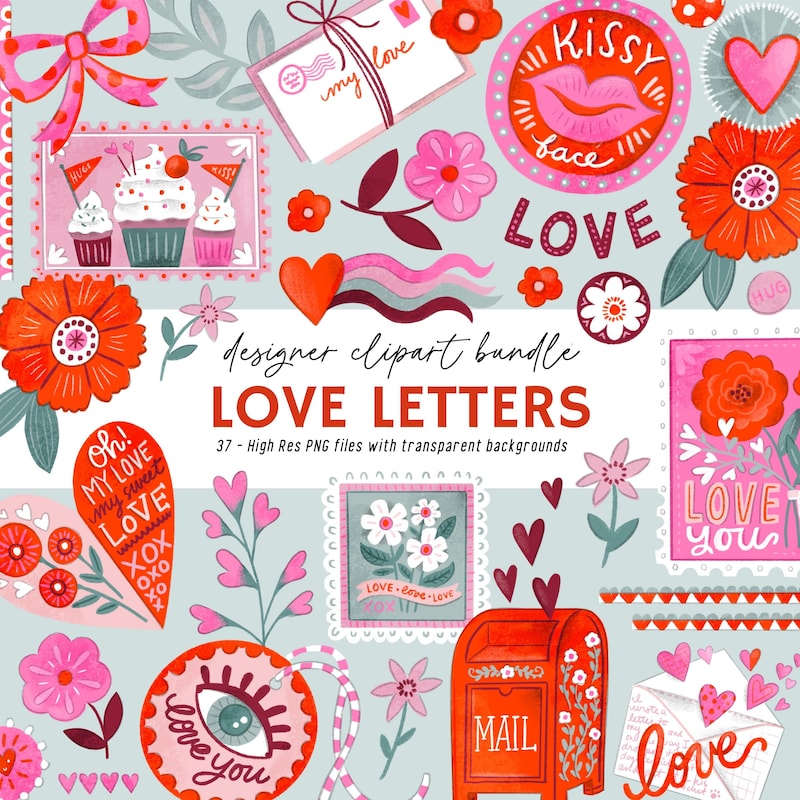Valentine Notes Png - Etsy UK