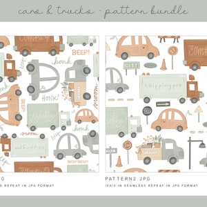Cars and Trucks Digital Paper, DH - Etsy