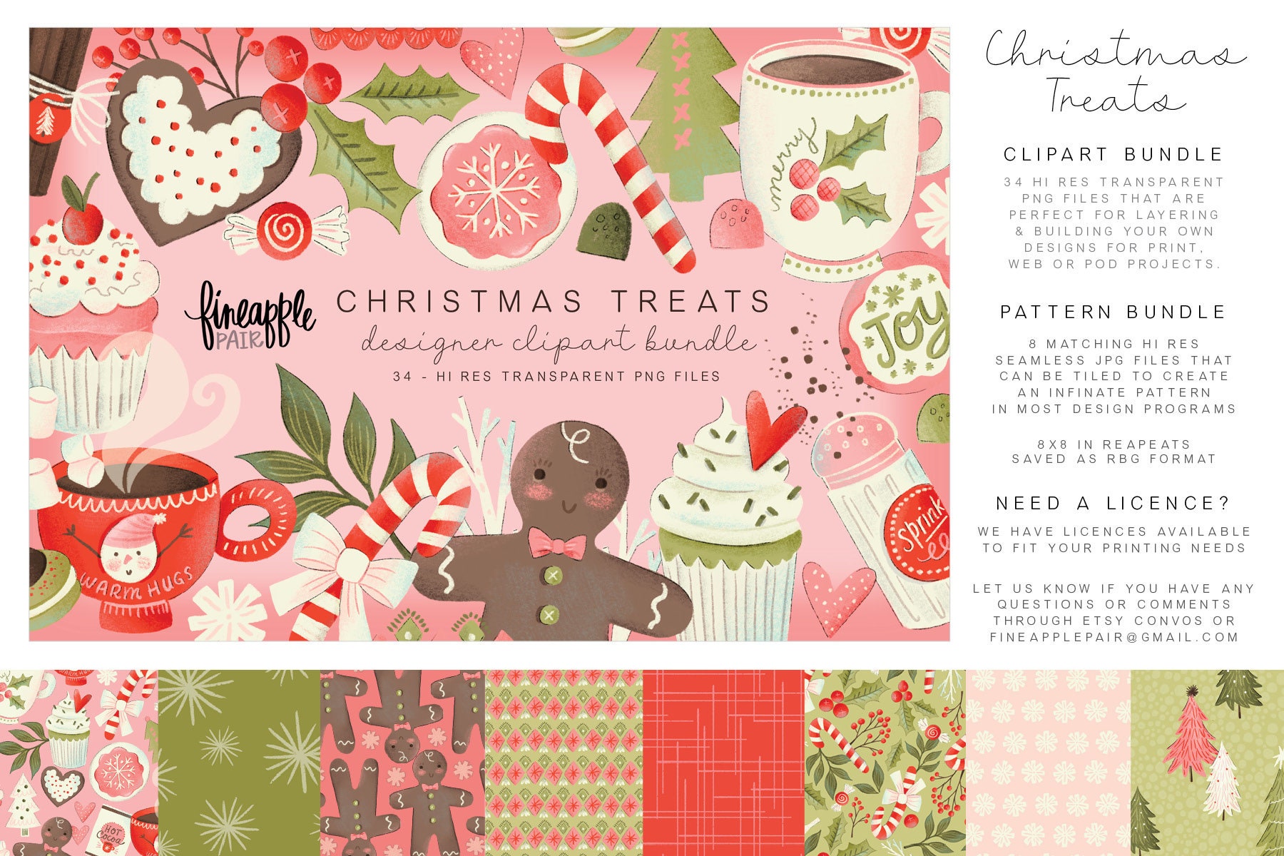 Christmas Clipart Mega Bundle: Holiday Graphics & Digital Paper (PNG ...